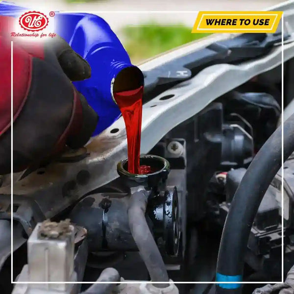 Premium Red Car Radiator Coolant Concentrate - Mix Ratio 1:4 | UE Autotech
